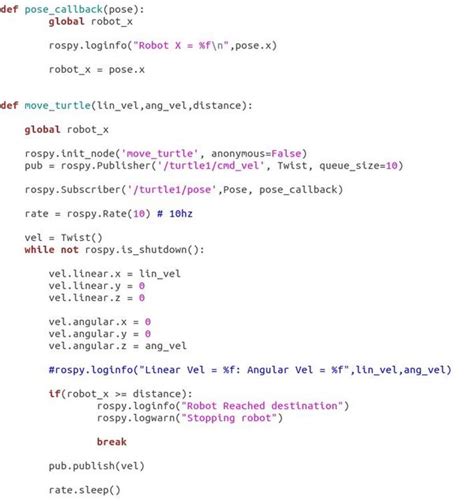 implementing the ros turtlesim project with rospy