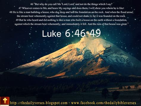 Daily Bible Verses Luke 646 49 Luke 6 46 Guys Be Like Luke 6