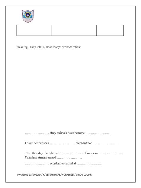 2296675 Determiners Answers Pdf Noun Grammar