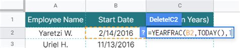 How To Use YEARFRAC Function In Google Sheets Step By Step