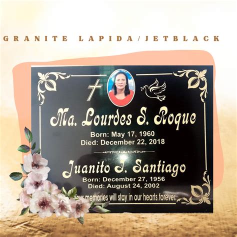 Lapida 3 Jet Black Ordinary Granite Tombstone Memorial Stone Lazada Ph