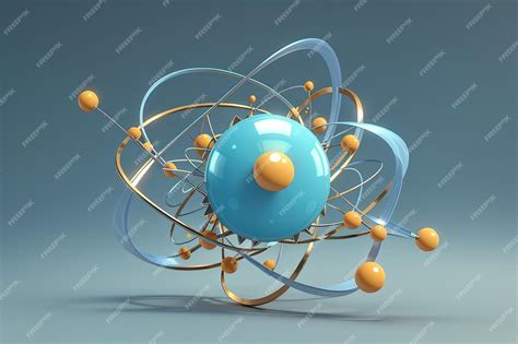 Premium Ai Image 3d Rendering Of Electron Proton Atom Isolated On