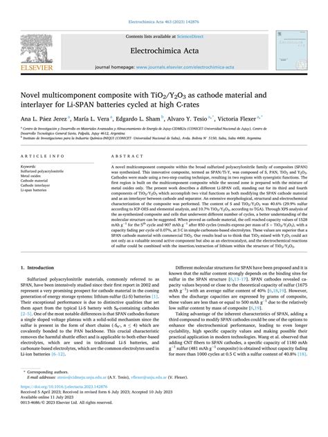Pdf Novel Multicomponent Composite With Tio2 Y2o3 As Cathode Material