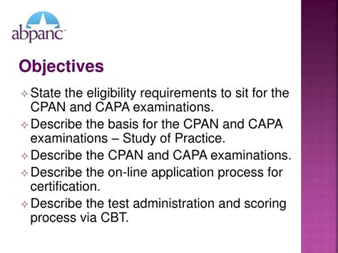 Ppt Cpan ® Capa ® Certification Where Patient Needs Come First