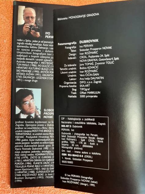 Dubrovnik Fotomonografija Ivo Pervan Slobodan Prosperov Novak
