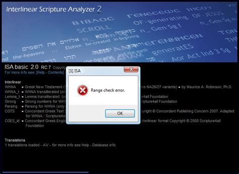 Range Check Error On Isa Basic 20