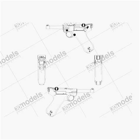 Pistol Blueprint Download In Png