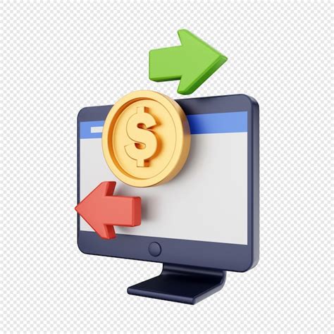 Premium Psd 3d Computer Function Money Transfer
