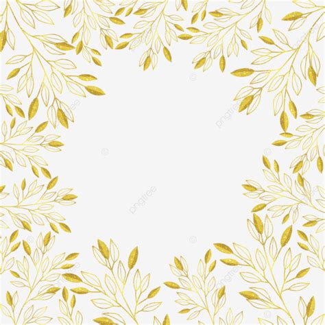 럭셔리 황금 잎 프레임 테두리 나뭇잎 금잎 프레임 Png 일러스트 및 Psd 이미지 무료 다운로드 Pngtree