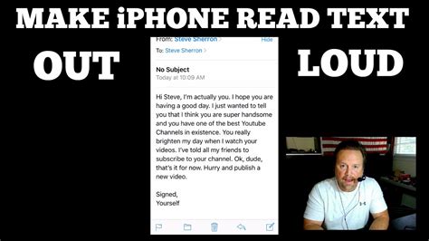 How To Make Your Iphone Read Text And Messages Out Loud Youtube