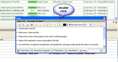User Interface Notes Panel
