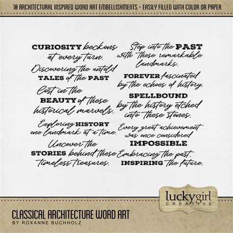 Classical Architecture Word Art Digital Art