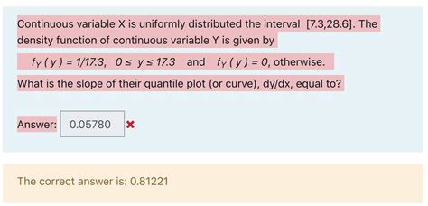Solved Continuous Variable X Is Uniformly Distributed The