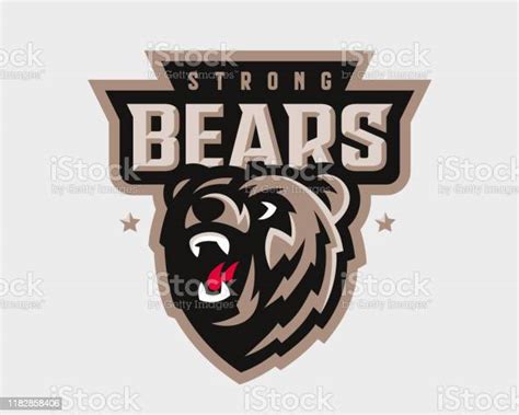 곰 현대 로고 스포츠 및 Esport 팀을 위한 그리즐리 디자인 엠블럼 템플릿 곰에 대한 스톡 벡터 아트 및 기타 이미지 곰