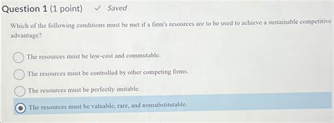 Solved Question 1 1 ﻿point Savedwhich Of The Following