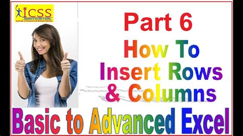 How To Insert Rows And Columns In Excel Youtube