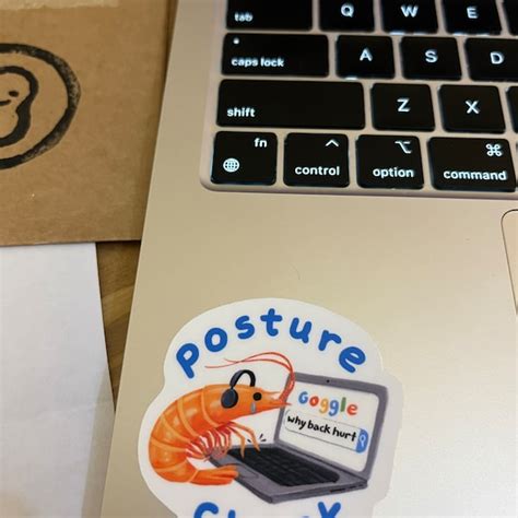 Shrimp Posture Meme Sticker Glossy Water Resistant Sticker Cute