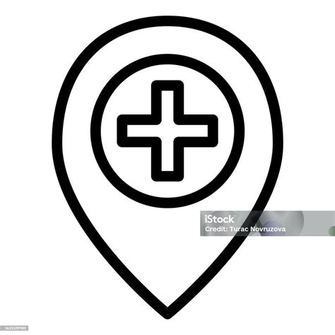 위치 라인 아이콘을 추가합니다 지도 핀과 플러스 벡터 그림은 흰색으로 분리되어 있습니다 방향 윤곽선 스타일 및 응용 프로그램을 위해 설계되었습니다 Eps 10 더하기 기호에