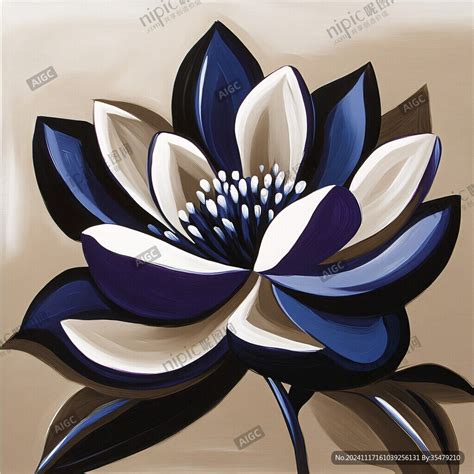 ai创作图蓝莲花设计 鼠绘精绘莲花花朵 手绘莲花无框画 手绘金属质感荷花 莲花无框画 莲花移门 莲花花卉装饰画 抽象昙花 3d荷花装饰画 莲花
