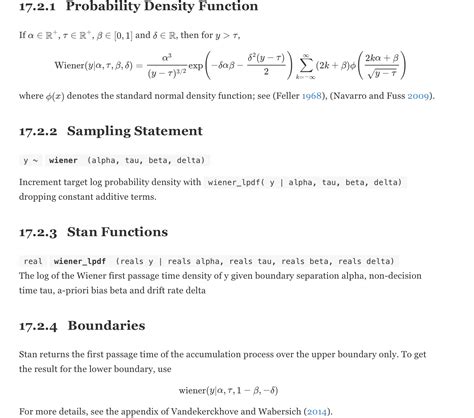 Wiener Function Docs Not Rendering Properly · Issue 118 · Stan Dev