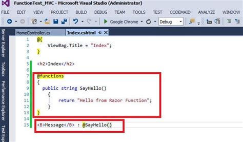 how to create razor function in asp mvc view