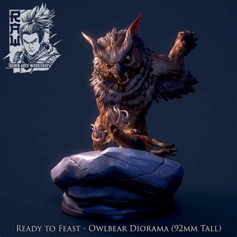Fearsome Owlbear Roar Into Action With A 3d Printed Collectible Minia