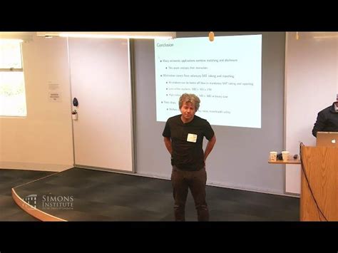 Free Video Matching And Disclosure From Simons Institute Class Central