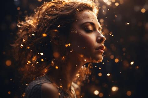 Premium Ai Image Abstract Portrait Of A Disintegrating Woman Ai