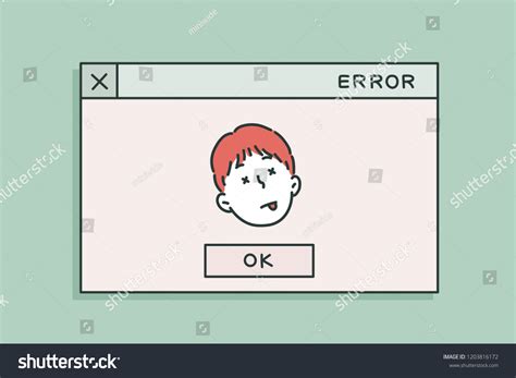 Popup Screen That Displays Error Message Stock Vector Royalty Free Shutterstock