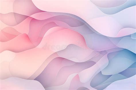 Abstract Pastel Wave Forms Elegant Seamless Design Of Fluid Shapes In Soft Pink Purple And