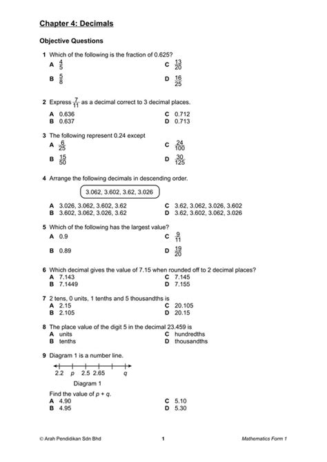 Form 1chapter4 Pdf Education