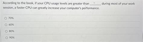 solved according to the book if your cpu usage levels are