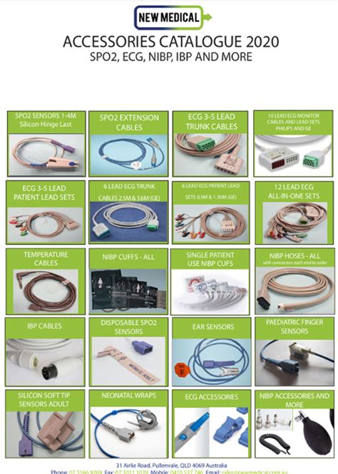 Spo2 Sensors Ecg Nibp Monitoring Accessories New Medical