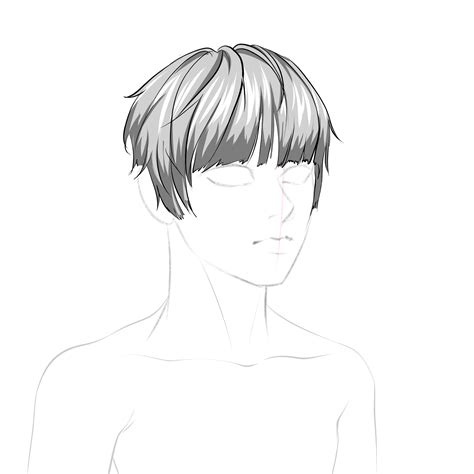 How To Draw Anime Hair Male Step By Step