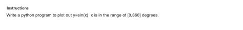 Solved Instructions Write A Python Program To Plot Out Chegg