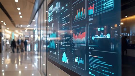 digital dashboard displaying data analytics and visualizations in a