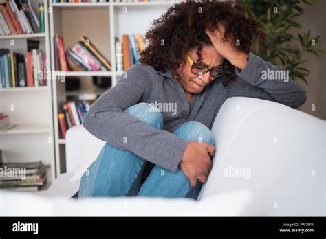 Black Woman Trying To Get Over Relationship Breakup Stock Photo Alamy