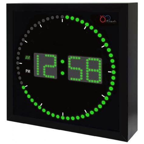 Stylish Big Digital Led Clock W Circling Led Second Indicator