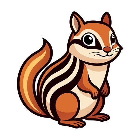 Eastern Chipmunk Rodent Lies Kawaii 49033071 Vector Art At Vecteezy