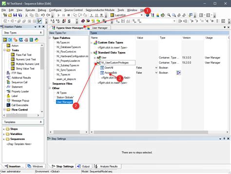 Create A Teststand Custom Step For That Only Specific Users Can Place Ni