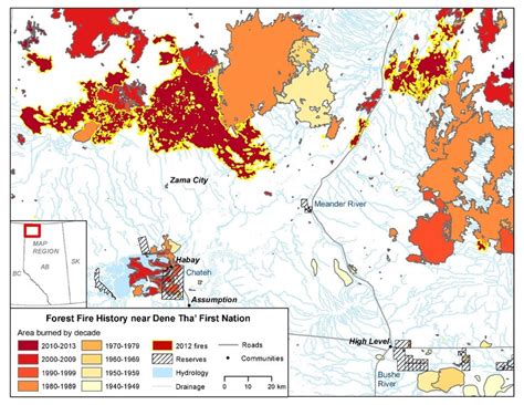 Forest Fire History Near Dene Tha First Nation Map Courtesy Of The Download Scientific