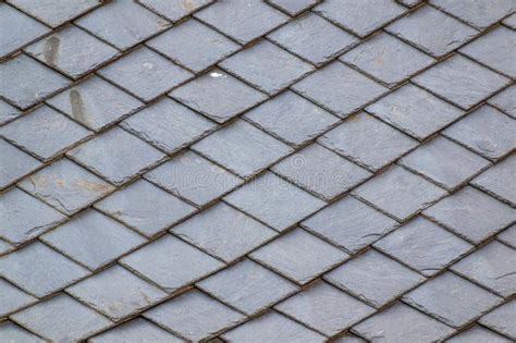 Slate Roof Tiles Textured Surface Pattern Detail Architecture Stock