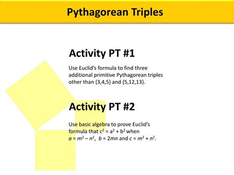 PPT Pythagorean Triples PowerPoint Presentation Free Download ID