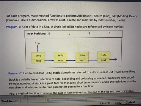 Solved For Each Program Make Method Functions To Perform
