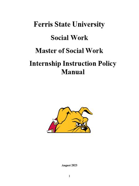 Arts Sciences Education Master Social Work Internship Manual 20230808 01 Pdf Social Work
