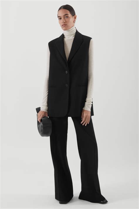 Sleeveless Wool Blazer Black Blazers Cos No Sleeveless Blazer