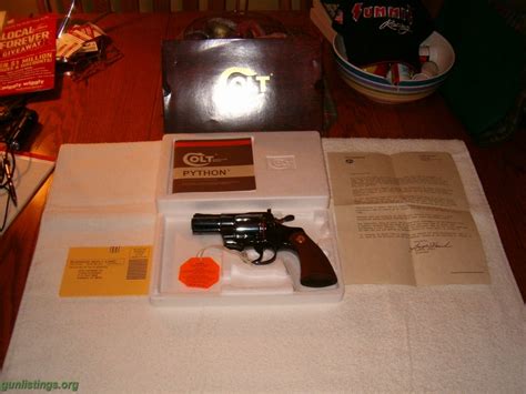 Pistols Colt Python 2 12 Blue Nib