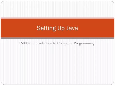 Ppt Setting Up Java Powerpoint Presentation Free Download Id1578171