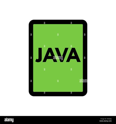 Java File Icon Line Isolated On White Background Black Flat Thin Icon