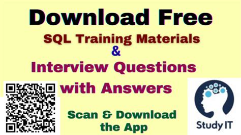 Download Free Sql Training Materials And Interview Questions With Answers